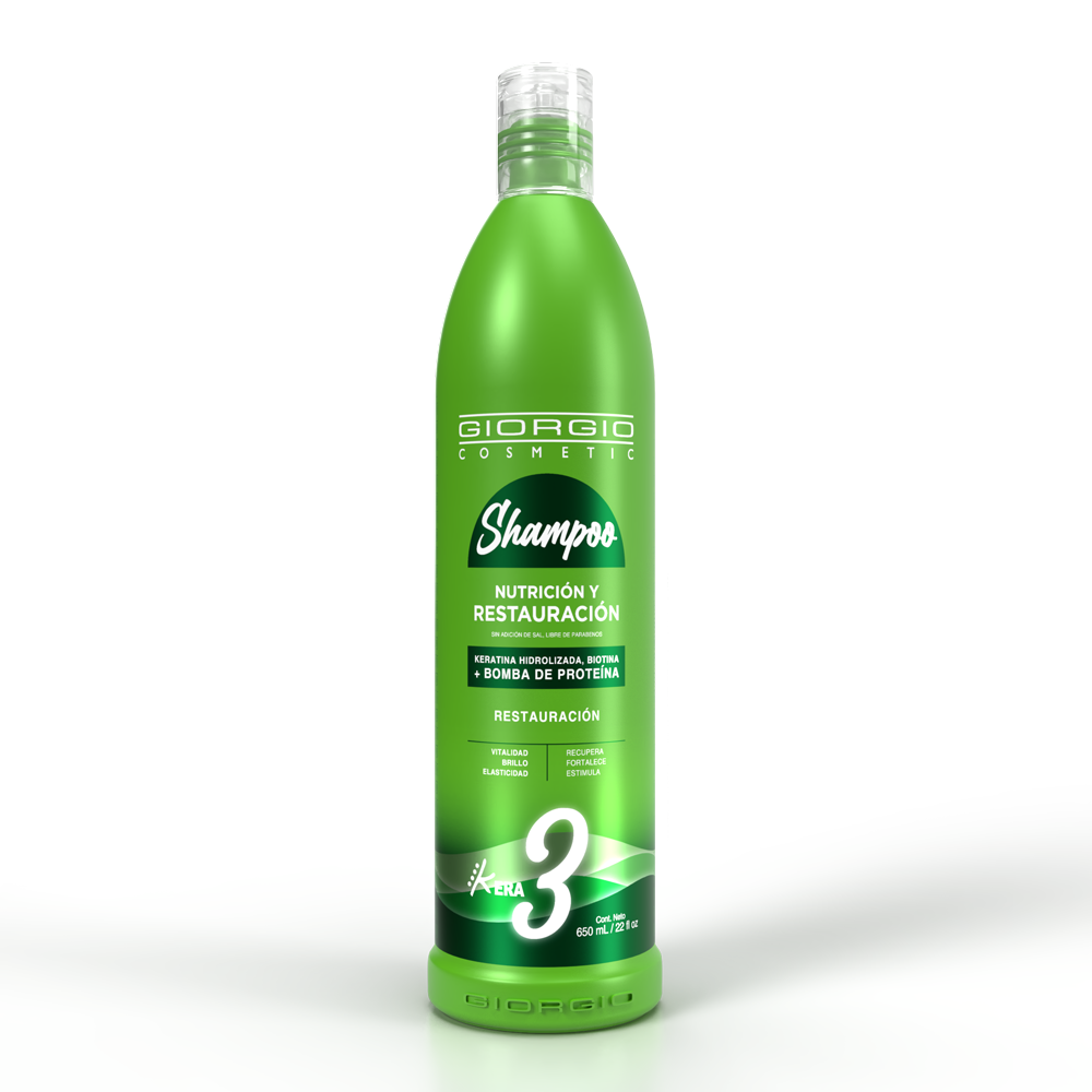 SHAMPOO KERA 3 NUTRICION Y RESTAURACION GIORGIO 350ML - Antojadas